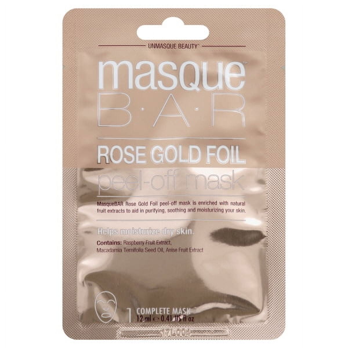 Masque Bar Rose Gold Foil Peel Off Mask - Sachet - 0.41 Fluid Ounce ...