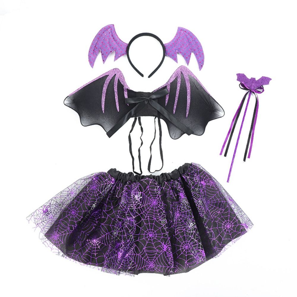 Masquerade Bat Wings 2-8year Tutu Skirt Halloween Cosplay Costume ...