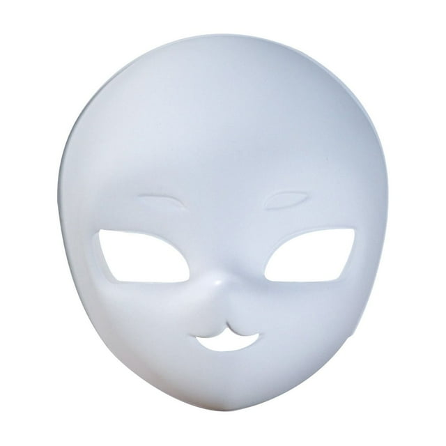 Masquerade Blank Face Mask, Paintable PVC Halloween Costume, Matte ...