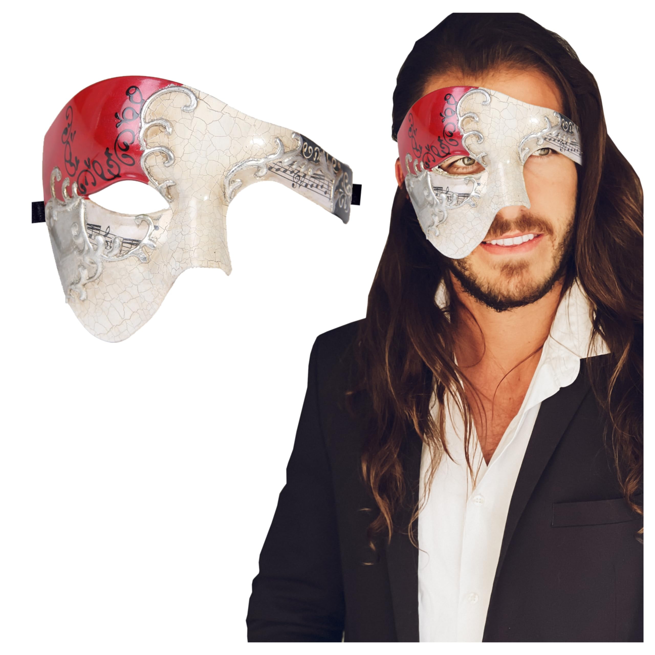 Masquerade Mask For Men Phantom Of The Opera Mask Prom Mardi Gras ...