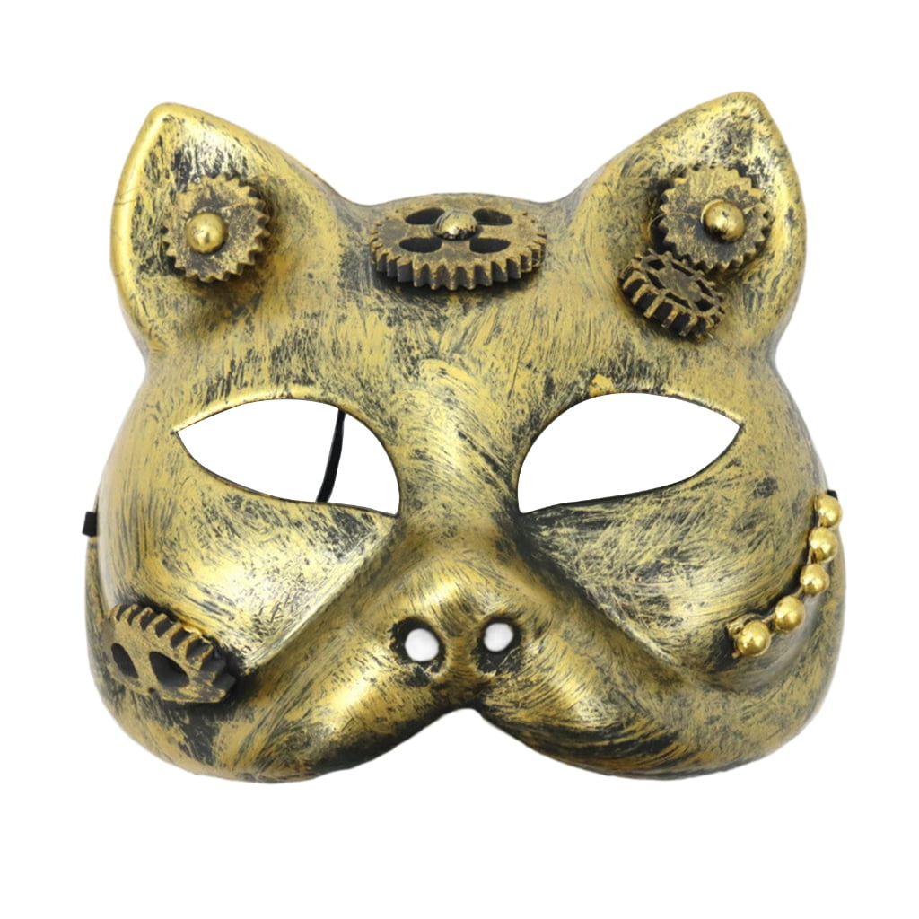 Masquerade Mechanical Half Face Party Steampunk Mardi Gras Dress up ...