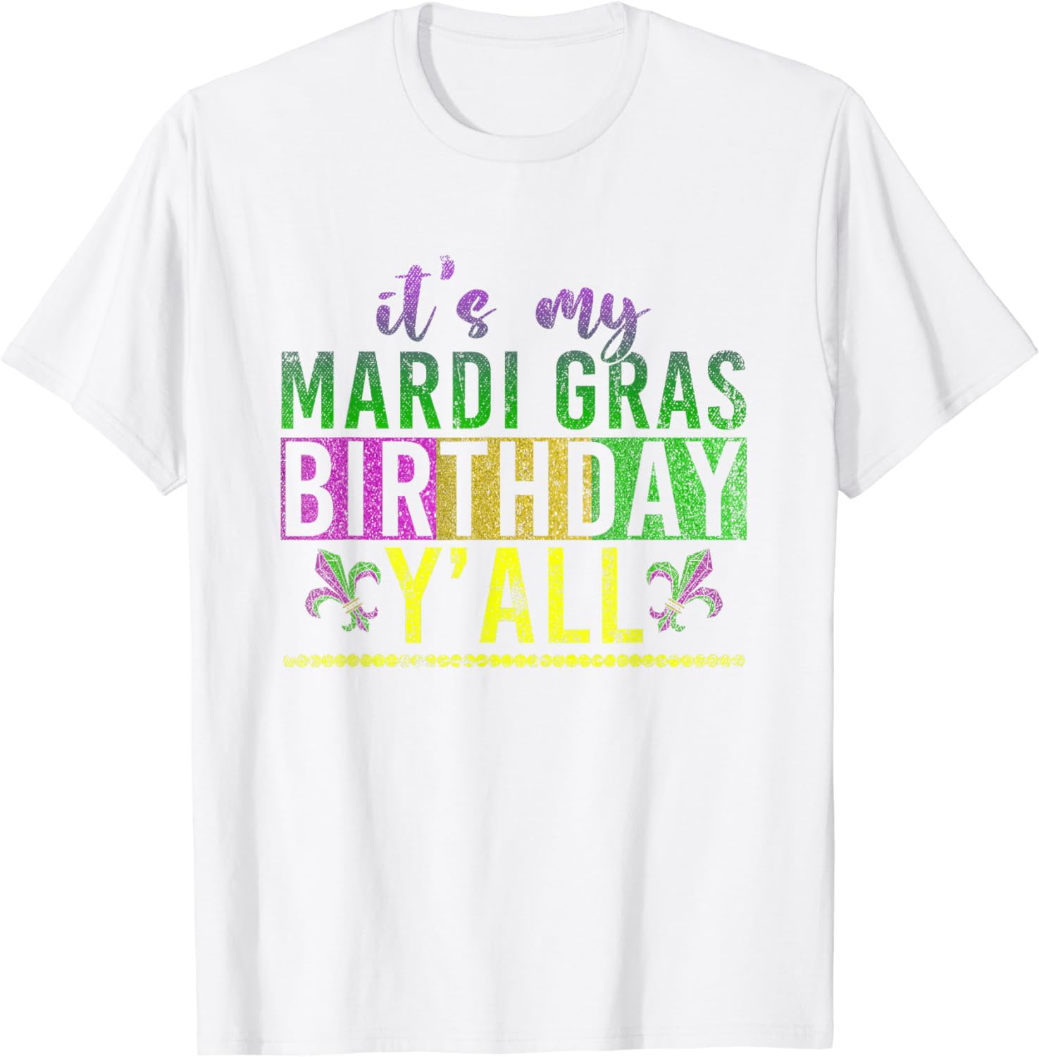 Masquerade Parade Birthday Celebration Party Mardi Gras T-Shirt ...