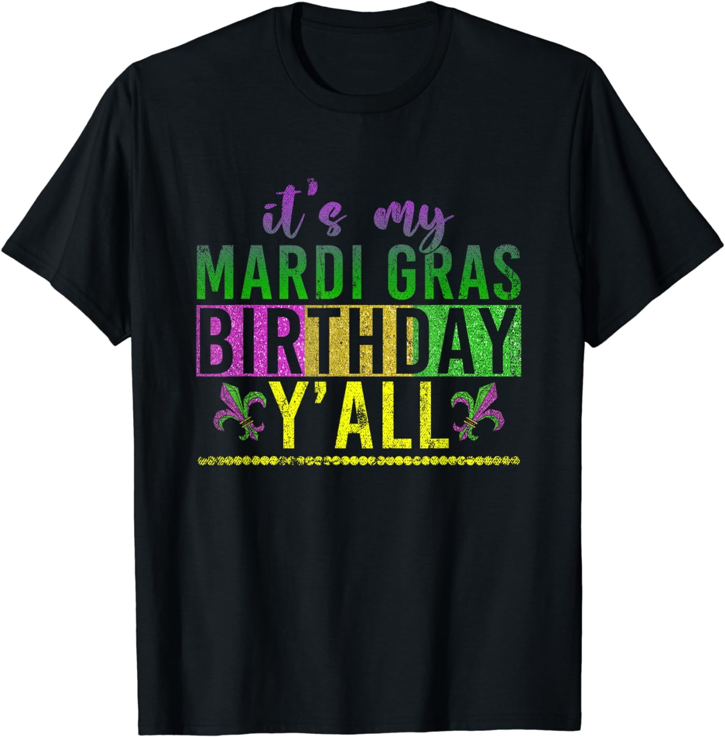 Masquerade Parade Birthday Celebration Party Mardi Gras T-Shirt ...