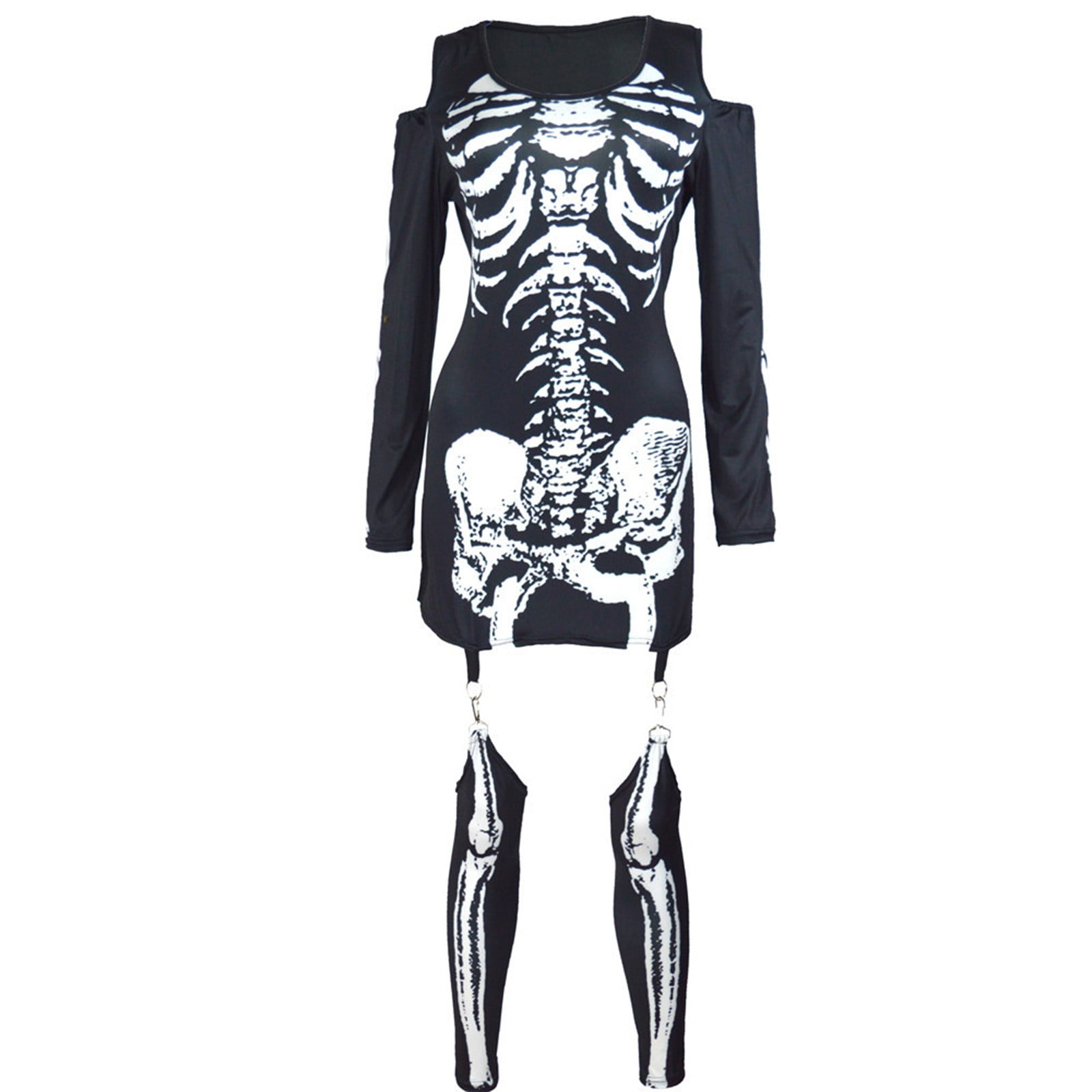 Masquerade Skeleton Skeleton Women Dressers Print Cute Strapless Maxi ...