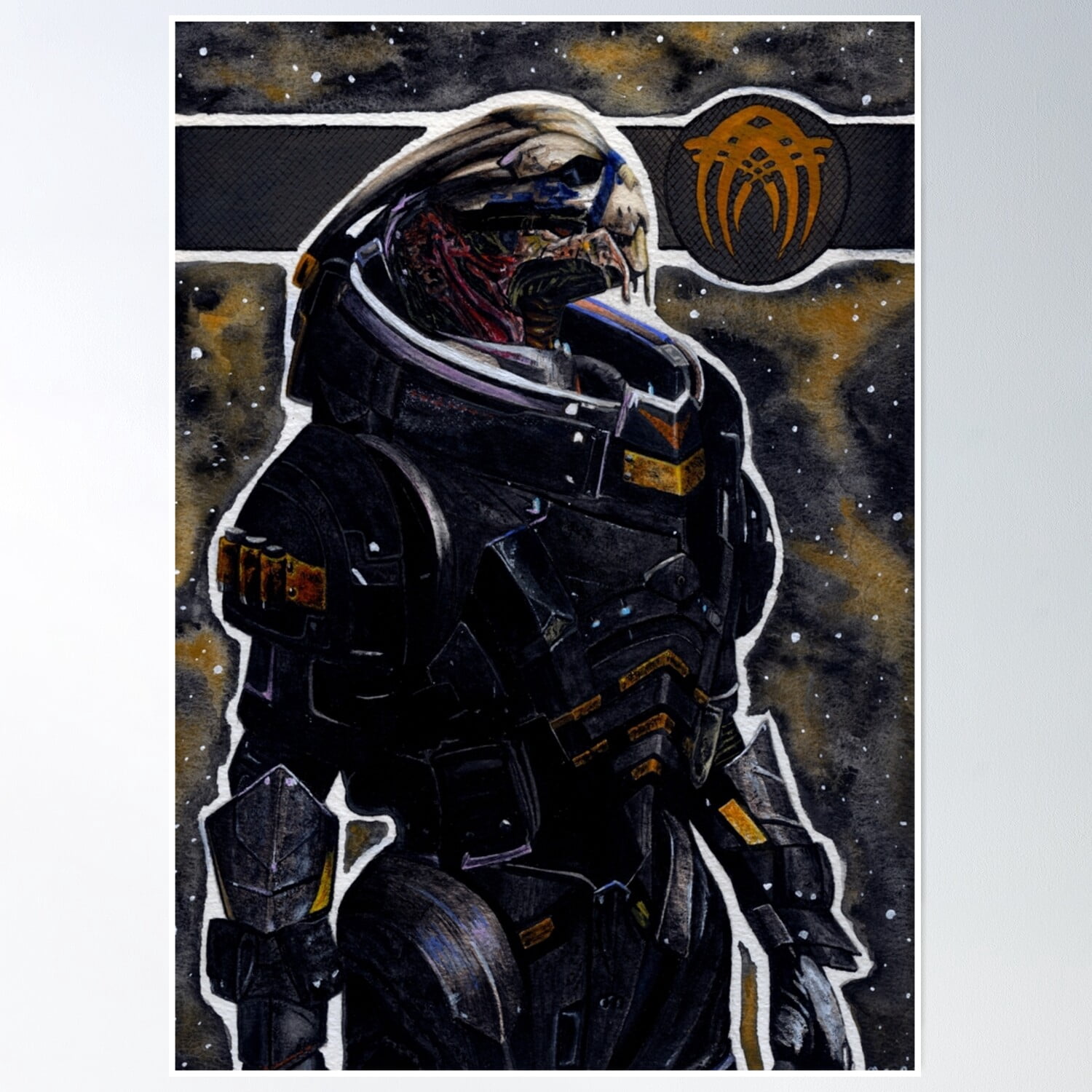 Mass Effect Garrus Poster Wall Art, Modern Wall Decor, 12x18 UNFRAMED ...