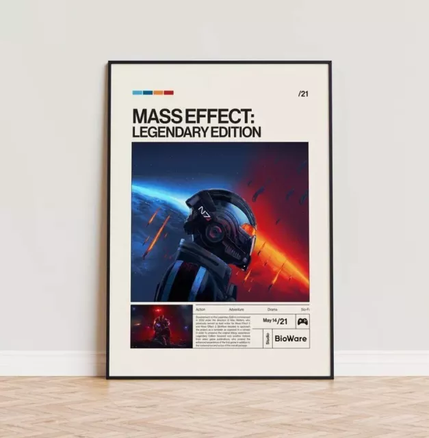 Mass Effect Legendary Edition Poster, Video Game Poster, Minimalist ...