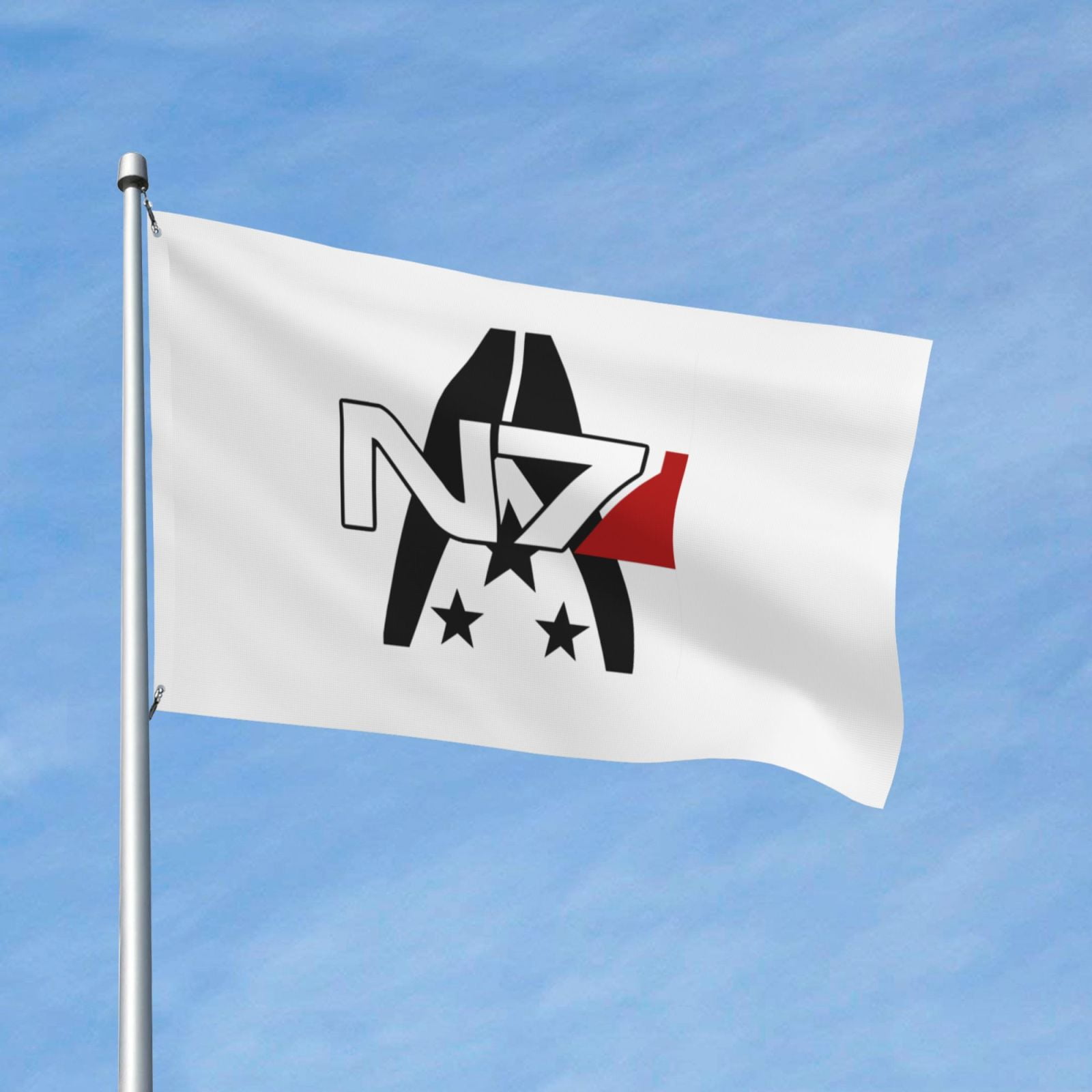 Mass Effect N7 3x5 Ft Flag Double Sided Indoor Outdoor Double Stitched ...