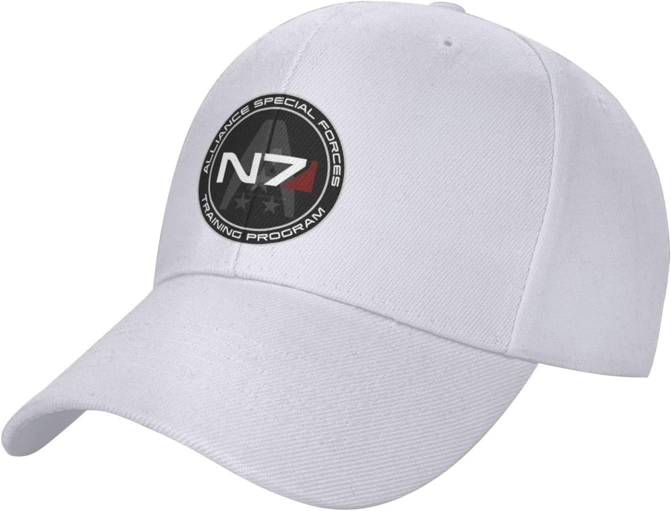 Mass Effect N7 Baseball Caps Dad Hats Adjustable Size Outdoor Cap White ...