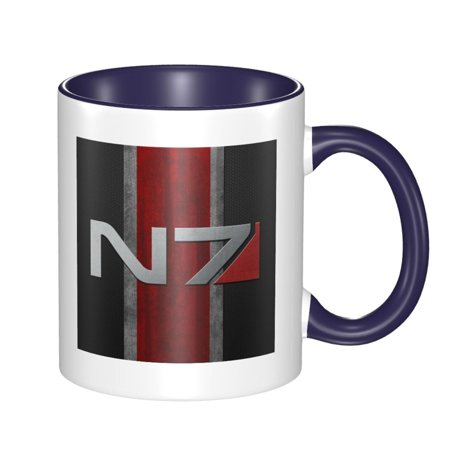 Mass Effect N7 Ceramic Coffee Mug 11 oz Classic Drinking Cups with Handle for Office Home ...