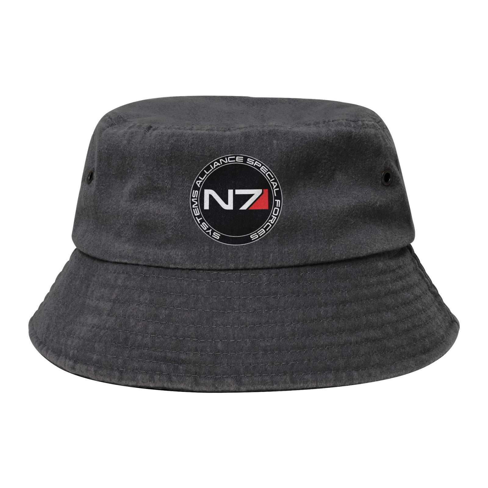 Mass Effect N7 Summer Bucket Hat Fishing Hat Wide Brim Sun Hat with UV Protection for Hiking ...