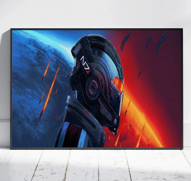 Mass Effect Poster, Commander Shepard Wall Art, Rolled Print 10 NO ...