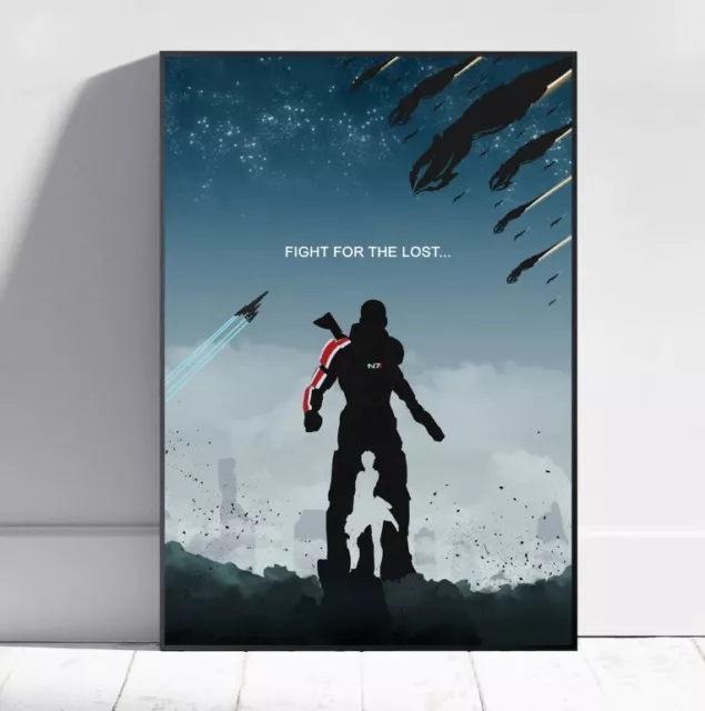 Mass Effect Poster, Commander Shepard Wall Art, Rolled Print 5 NO ...