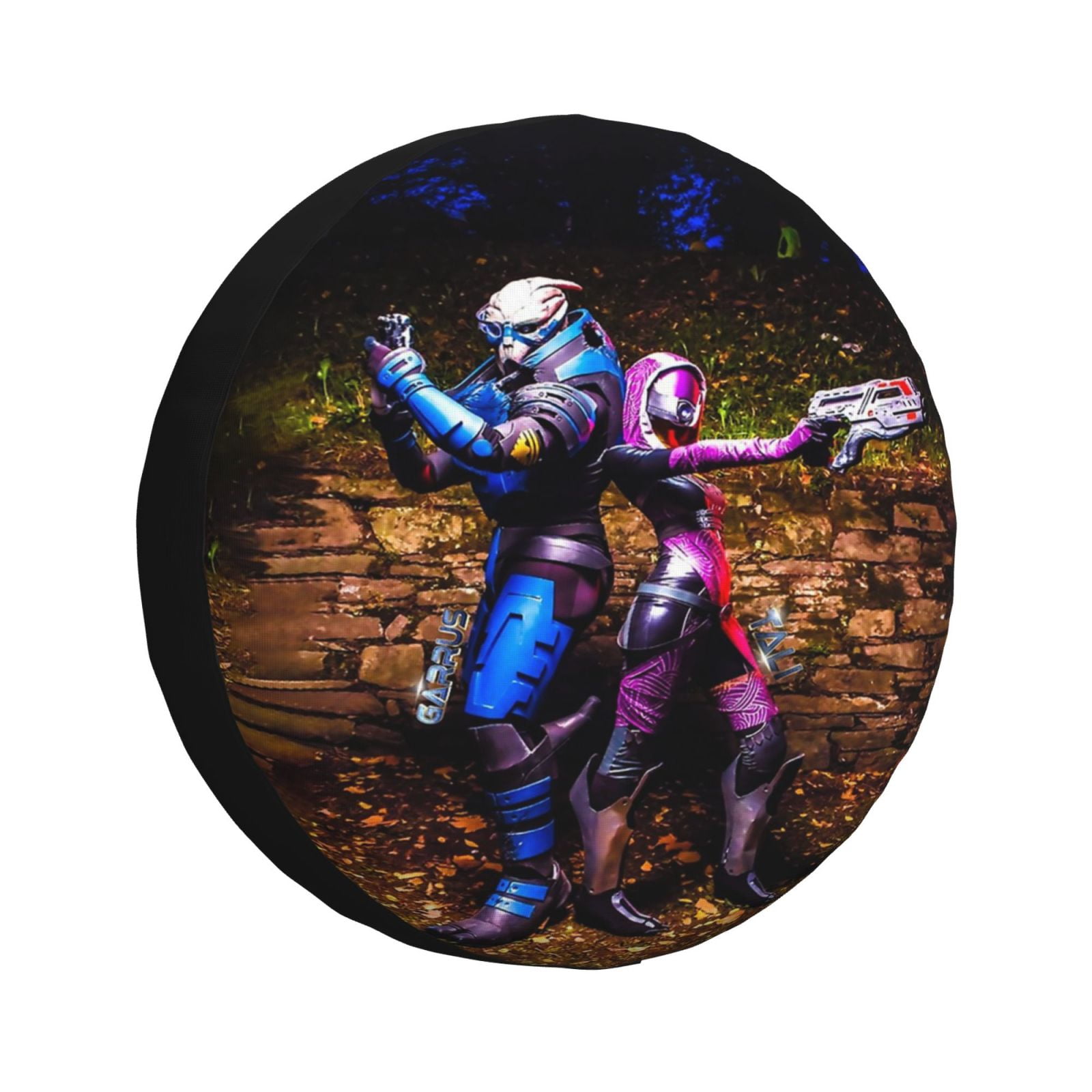 Mass Effect Tire Cover Cartoon Weatherproof Universal Wheel Protectors ...