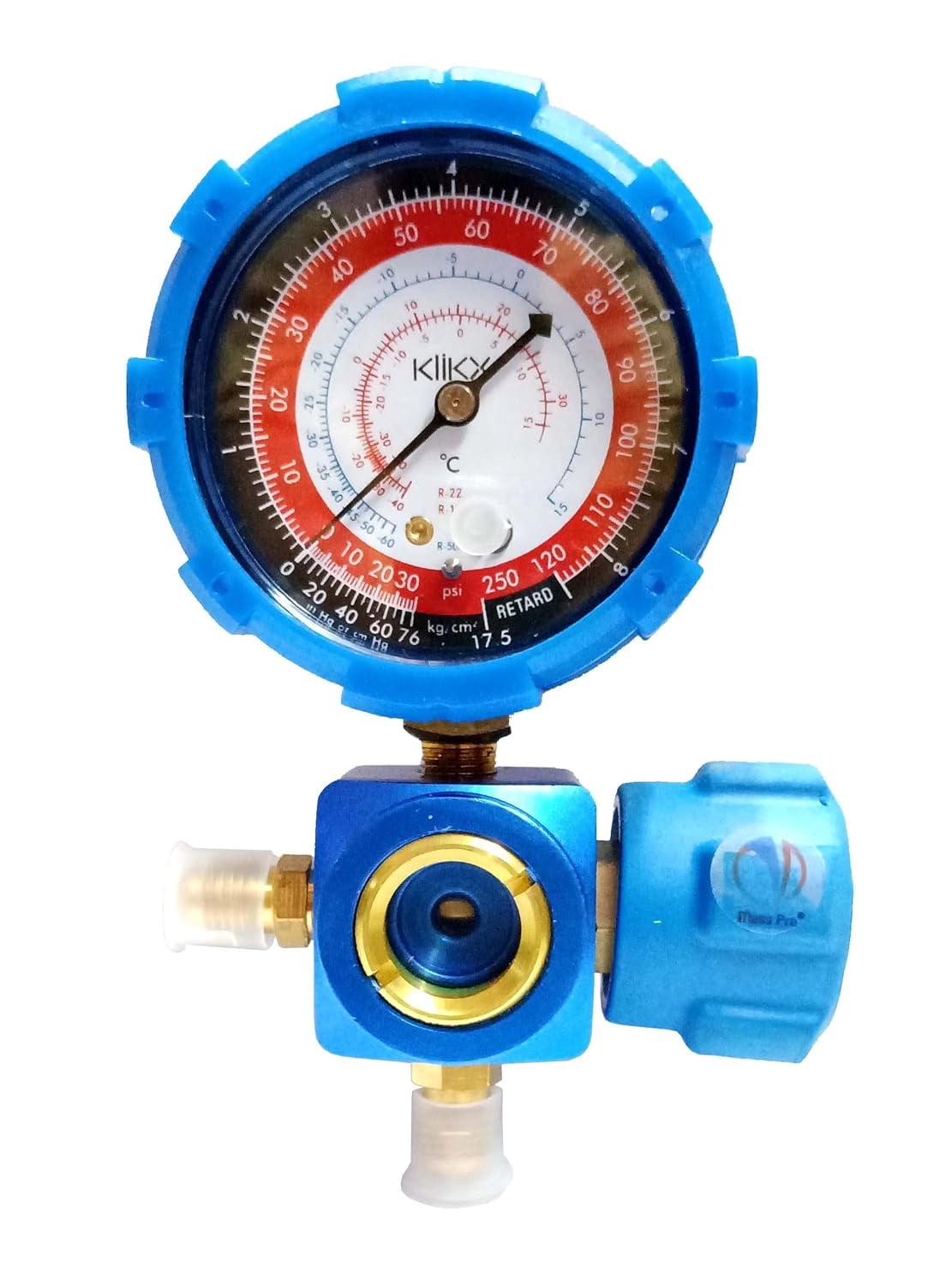 Mass Pro Single Gauge Liquid Flash 250 PSI Meter Manifold Pressure ...