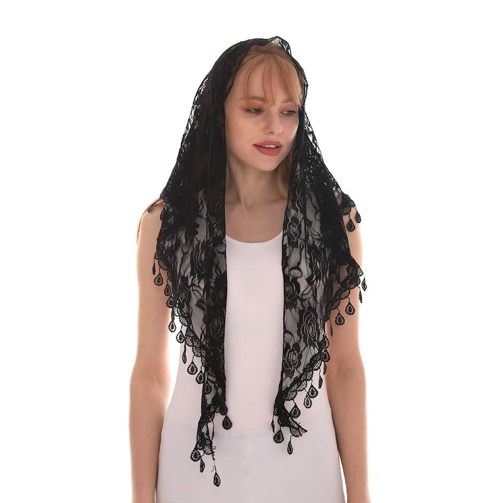 Mass Veil Triangle Mantilla Triangle Lace Infinity Veils Cathedral Head ...