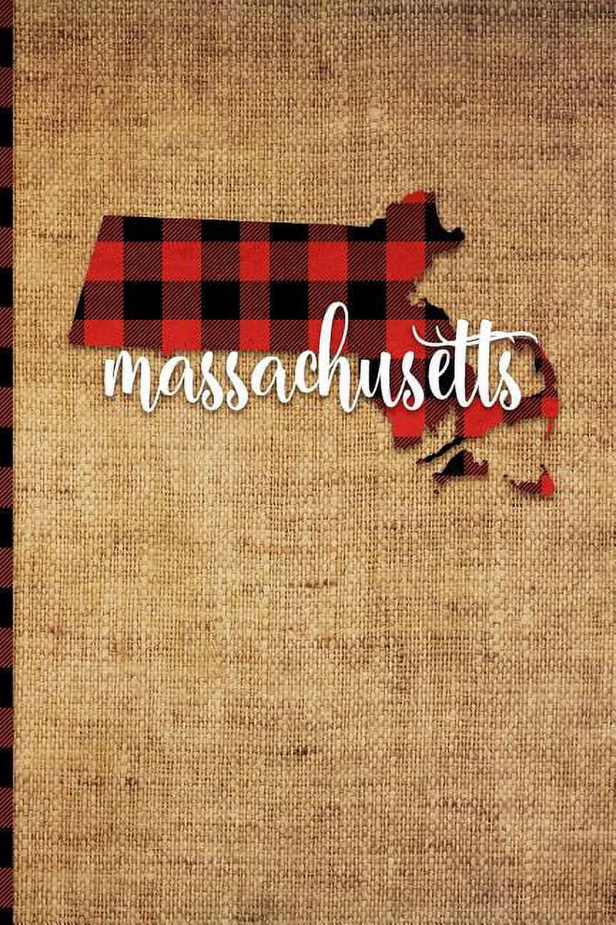 Massachusetts: 6' x 9' | 108 Pages: Buffalo Plaid Massachusetts State ...