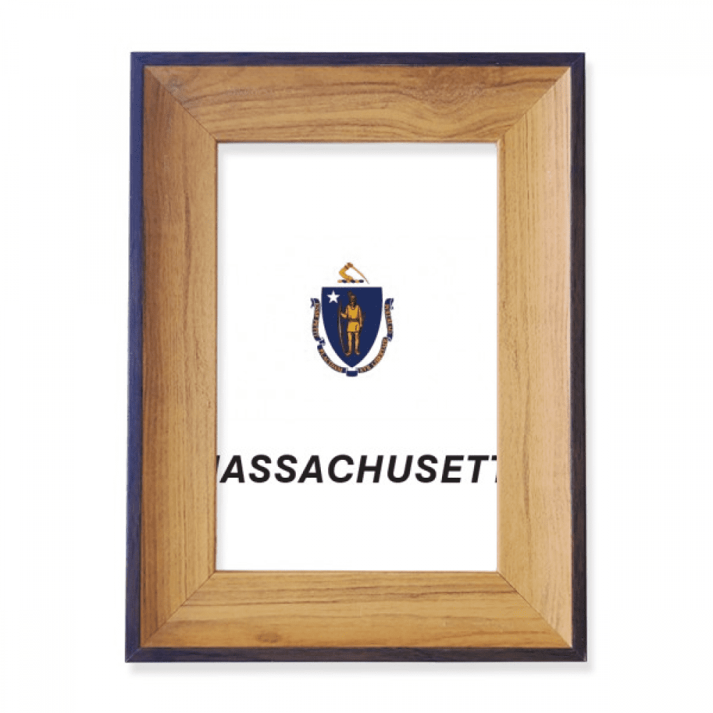 Massachusetts Flag Profile Photo Frame Exhibition Display Art Desktop ...