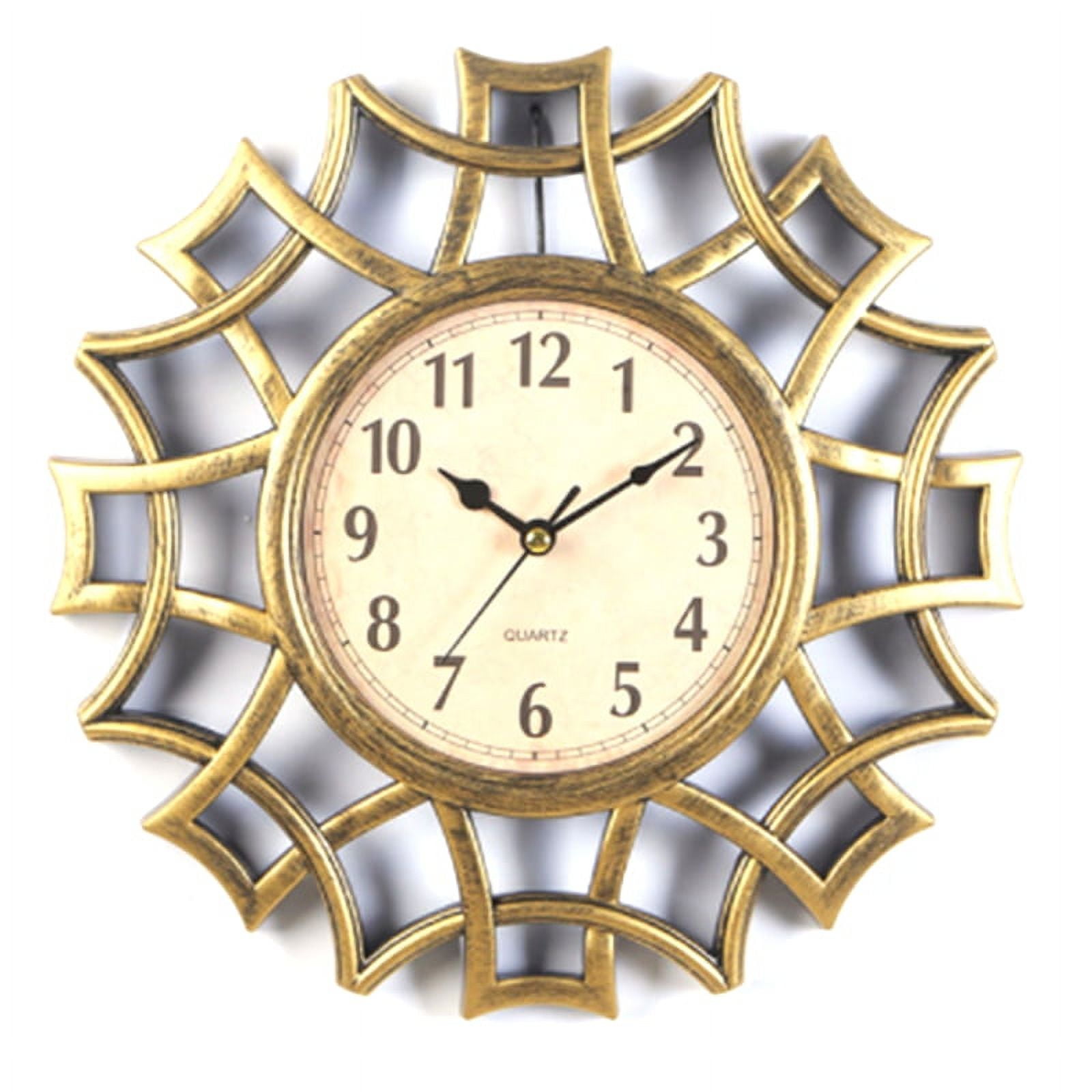 Walmart Large White Nordic Vintage Numeral Geometric Wall Clock, Quartz ...