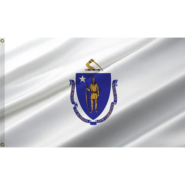 Massachusetts State Flag 3X5 ft,Massachusetts MA Flags ,Double Stitched ...