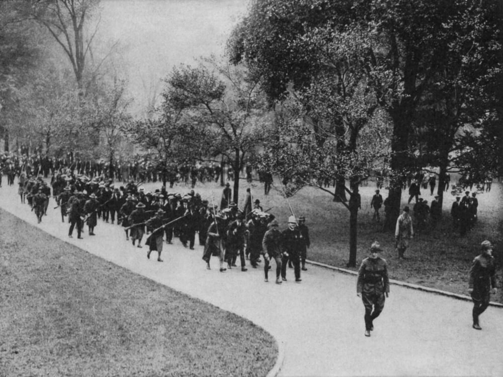 Massachusetts State Guard Detaining Suspects During The Boston Police ...