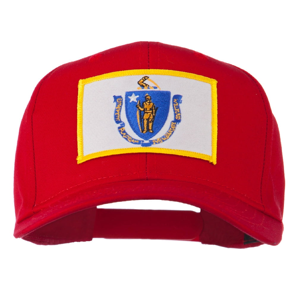 Massachusetts State High Profile Patch Cap - Red OSFM - Walmart.com