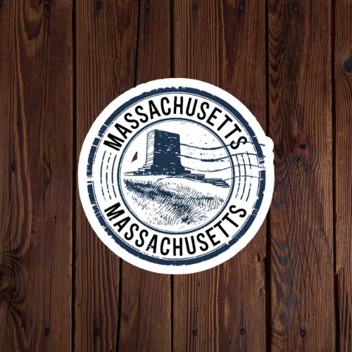 Massachusetts Sticker Stamp Seal Crest Novelty Laptop Car Sticker Phone ...