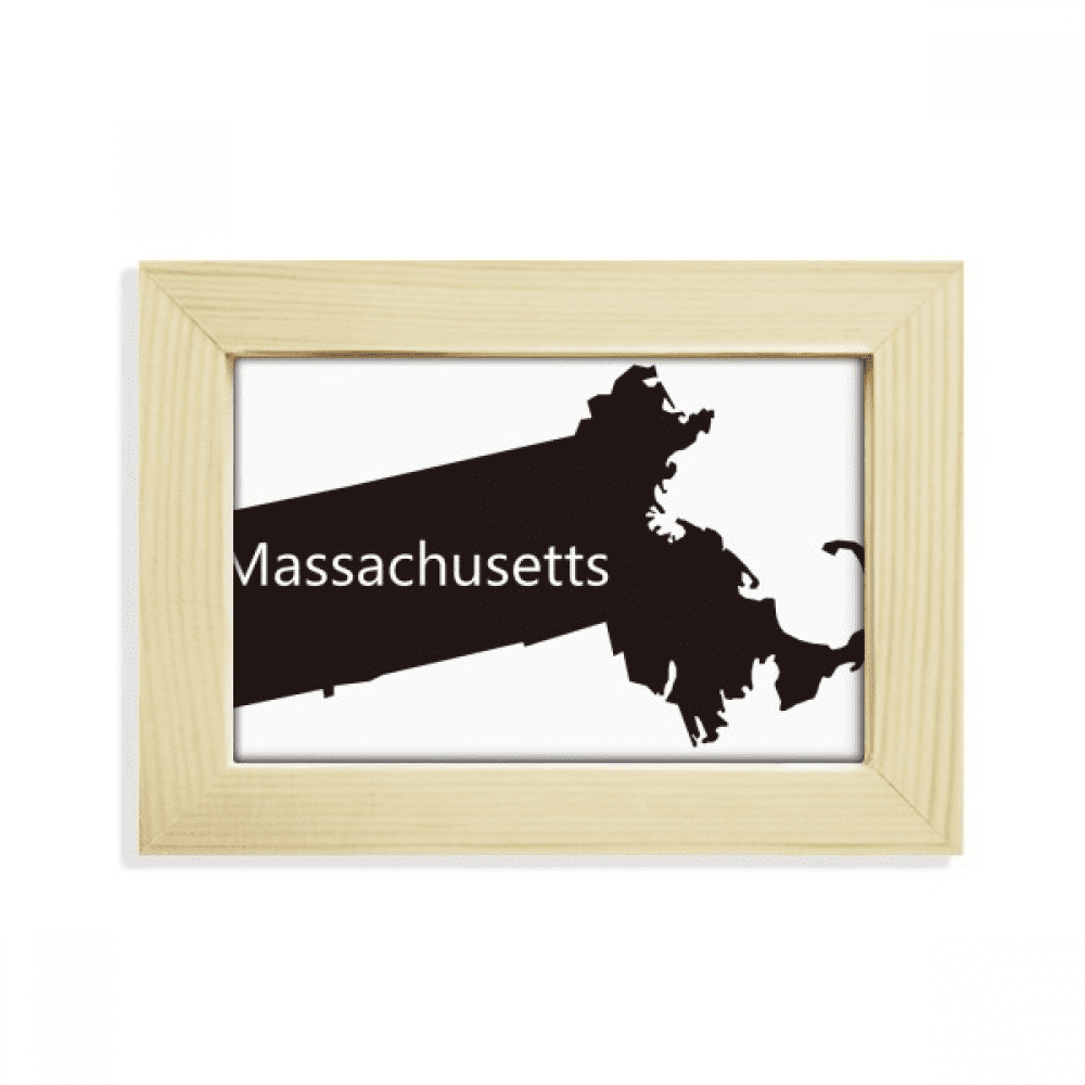 Massachusetts USA Map Outline Desktop Decorate Photo Frame Picture Art ...