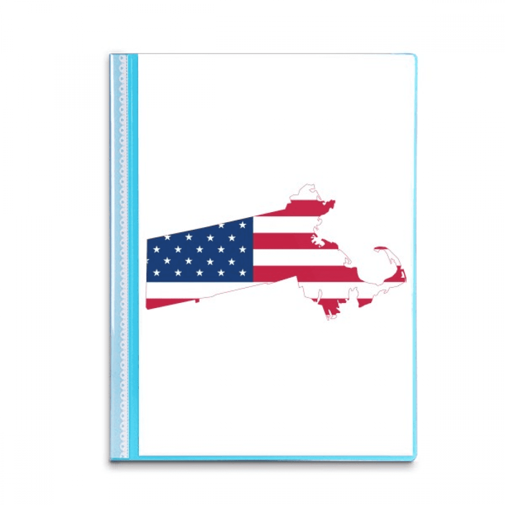 Massachusetts USA Map Stars Stripes Flag Book Sheet Protectors ...
