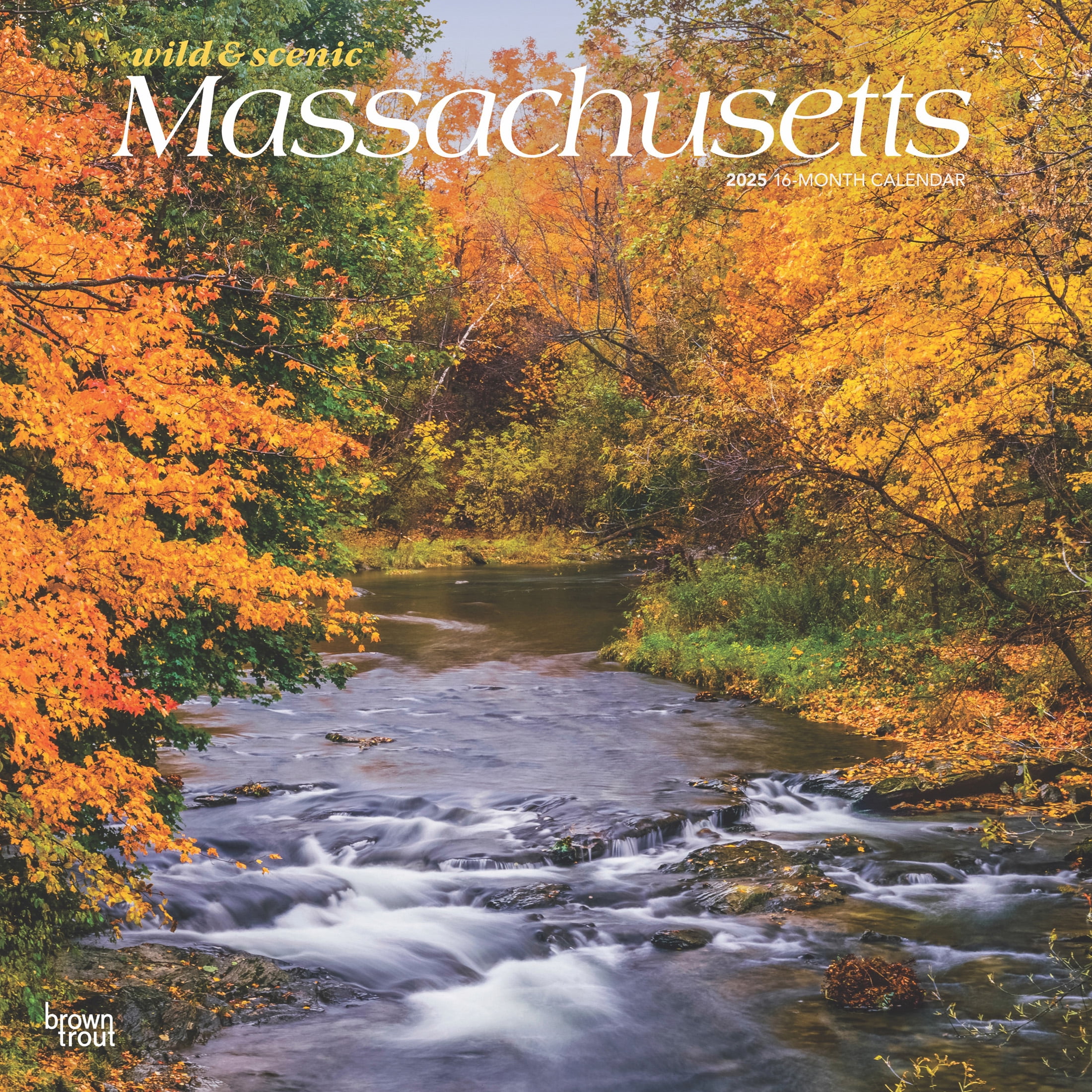 Massachusetts Wild & Scenic | 2025 12x24" (Hanging) Wall Calendar ...