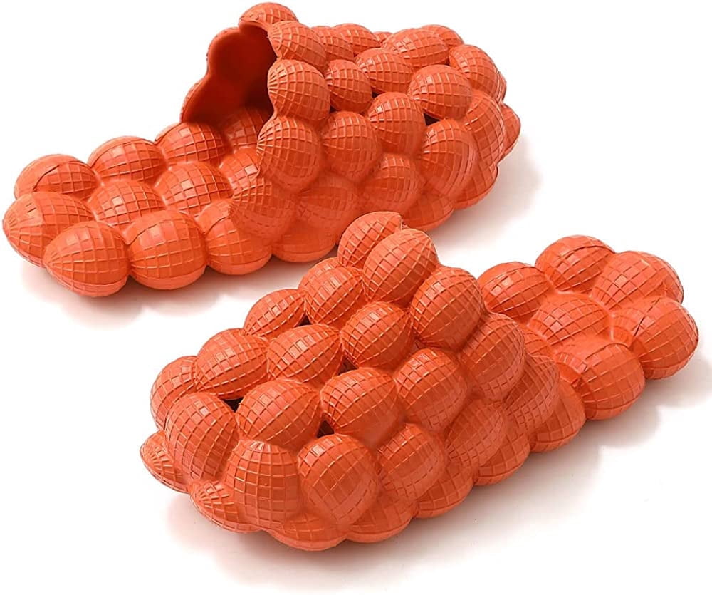 Massage Bubble Slides Slippers for Women Men，Non-slip Funny Lychee ...