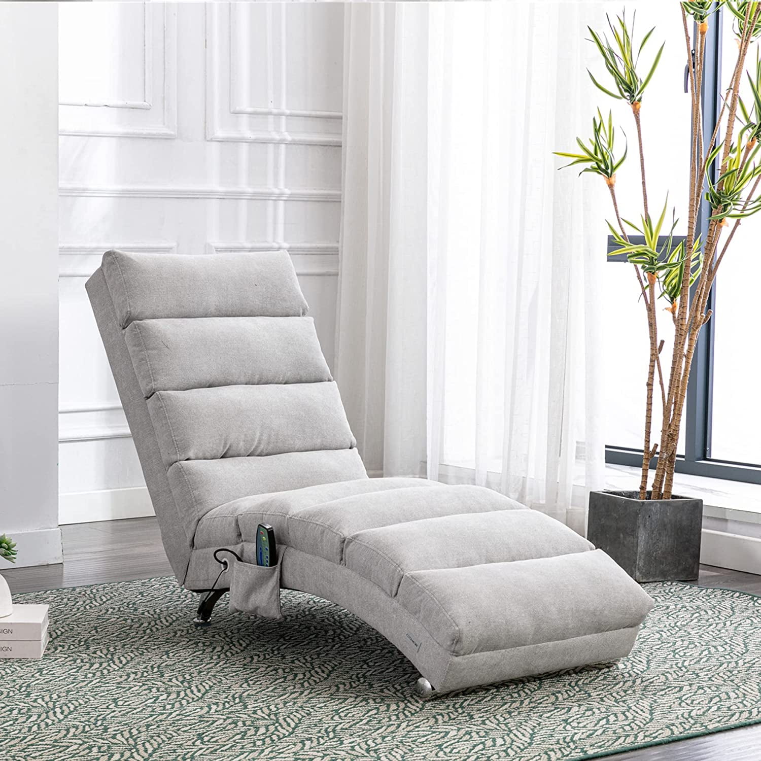 Massage Chaise Lounge with Remote Control, Modern 5 Modes Electric ...