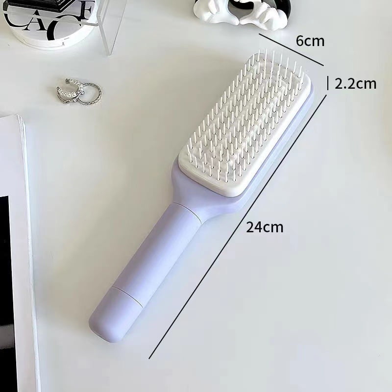 Massage Comb Scalp Hair Self Cleaning Hairbrush Rotating Retractable ...