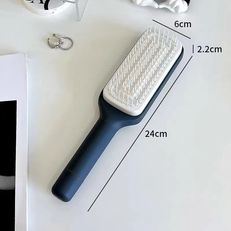 Massage Comb Scalp Hair Self Cleaning Hairbrush Rotating Retractable ...