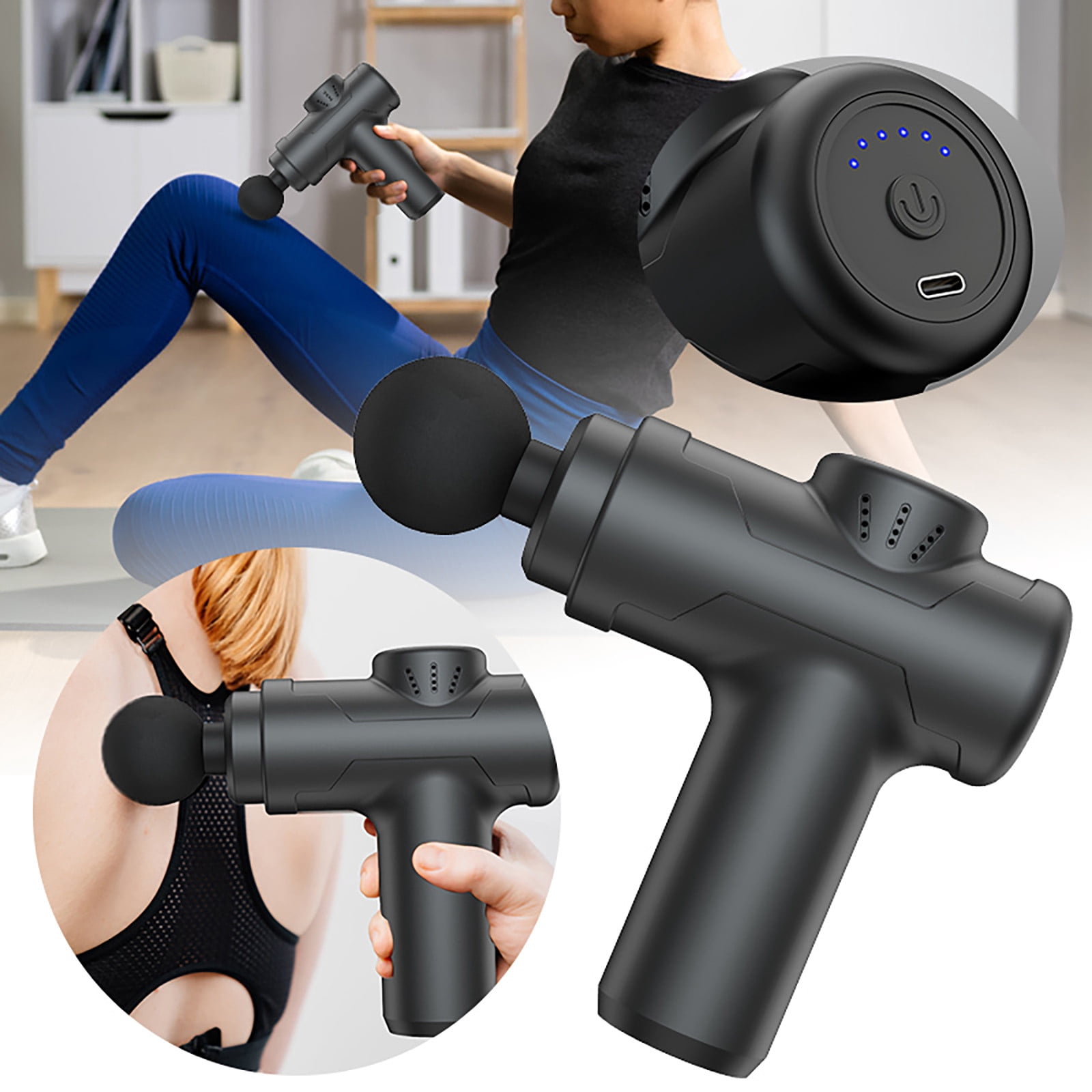 Massage Deep Tissue Handheld Percussion Massager Up To 3H Runtime ...