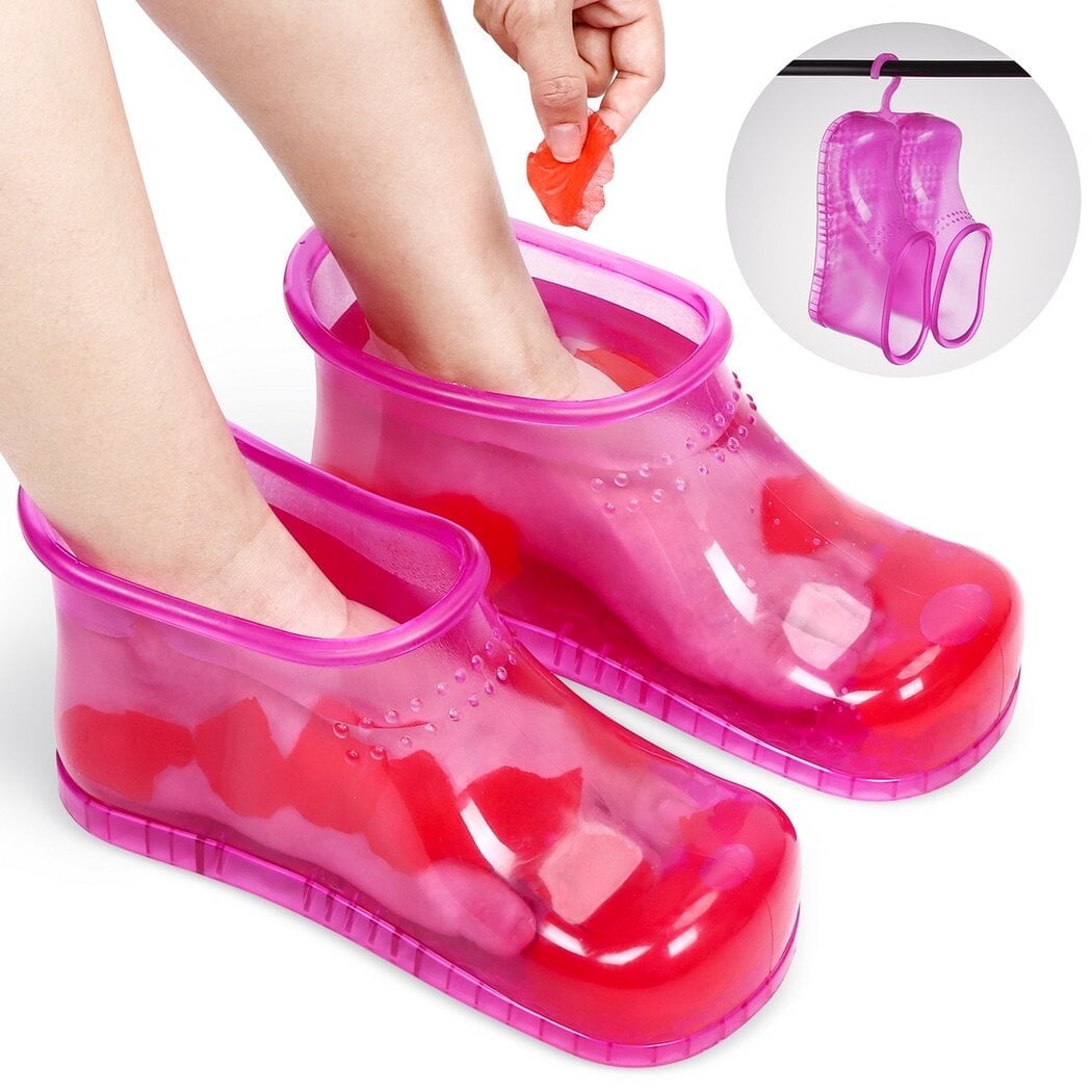 Coofit Red PVC Massage Foot Bath Shoes, Portable SPA Pedicure Tub, 4.7 ...