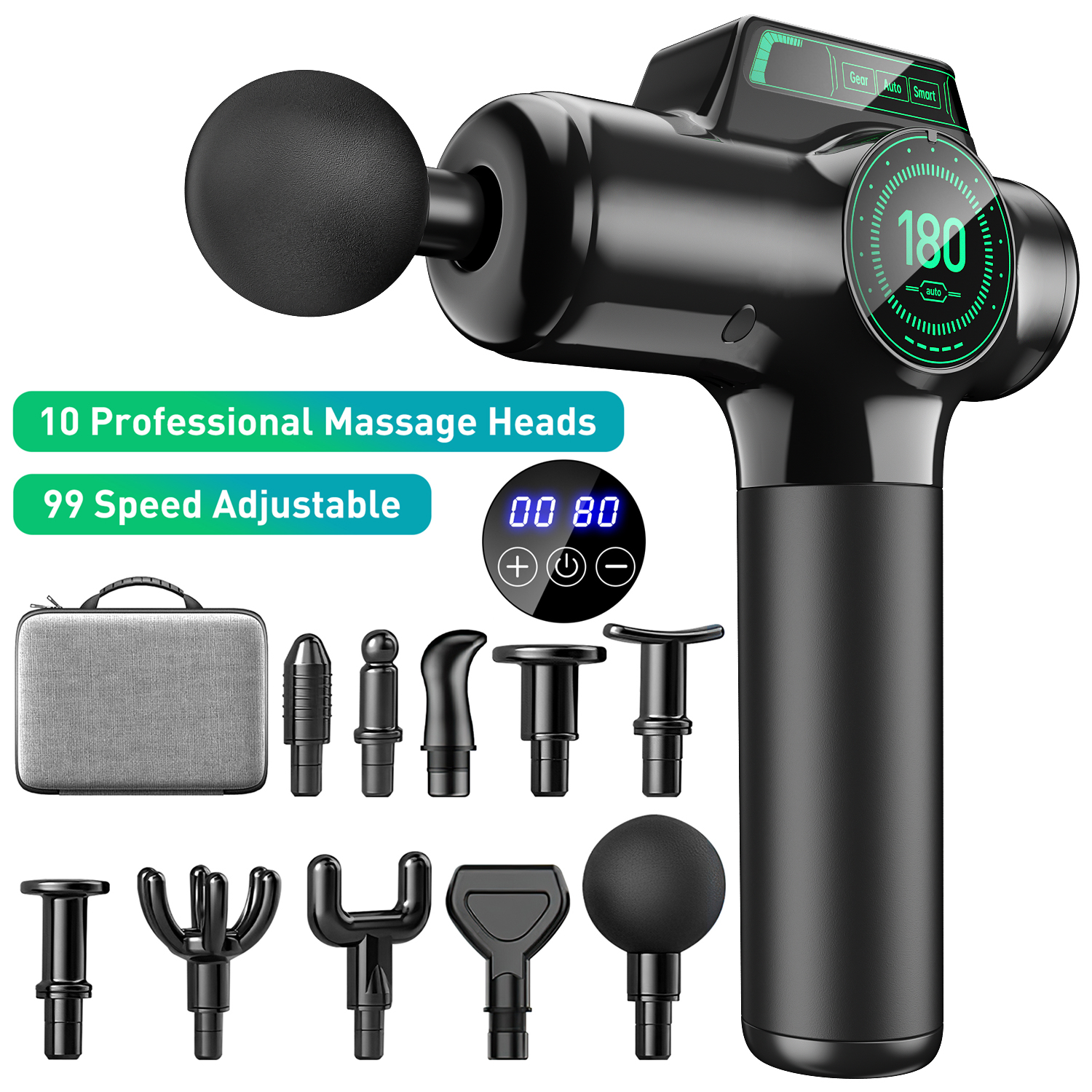10 Speeds Wired Powerful Handheld Wand Massager with Strong Vibrations ...