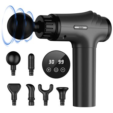 Sealy Dual Head Percussion Massage Gun for Muscle Pressure Pain Relief ...