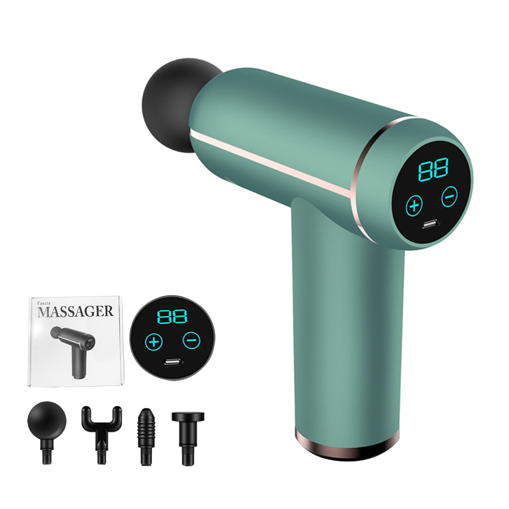 Massage Gun Mini LCD Display Electric Massager Touch Screen Smart Hit ...
