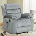 Massage Heated Recliner Chair 37.76" Width Recliner Living Room Manual ...