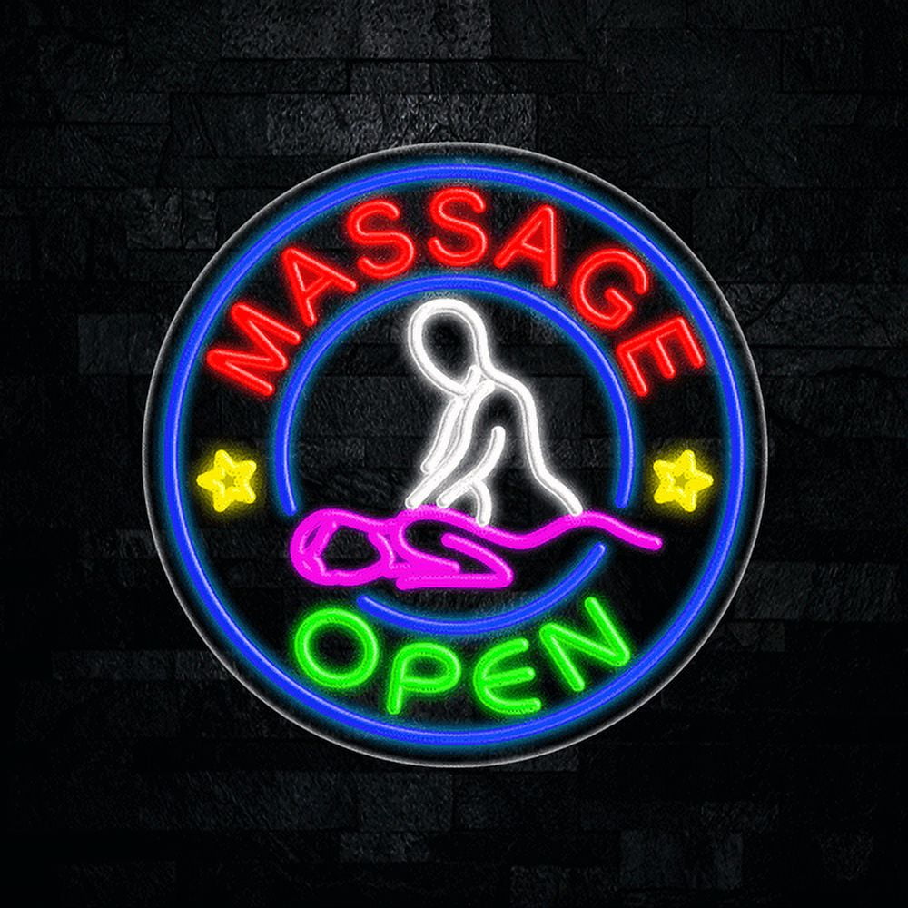 Massage LED Neon Sign 26"L x 26"H #31824 - Walmart.com