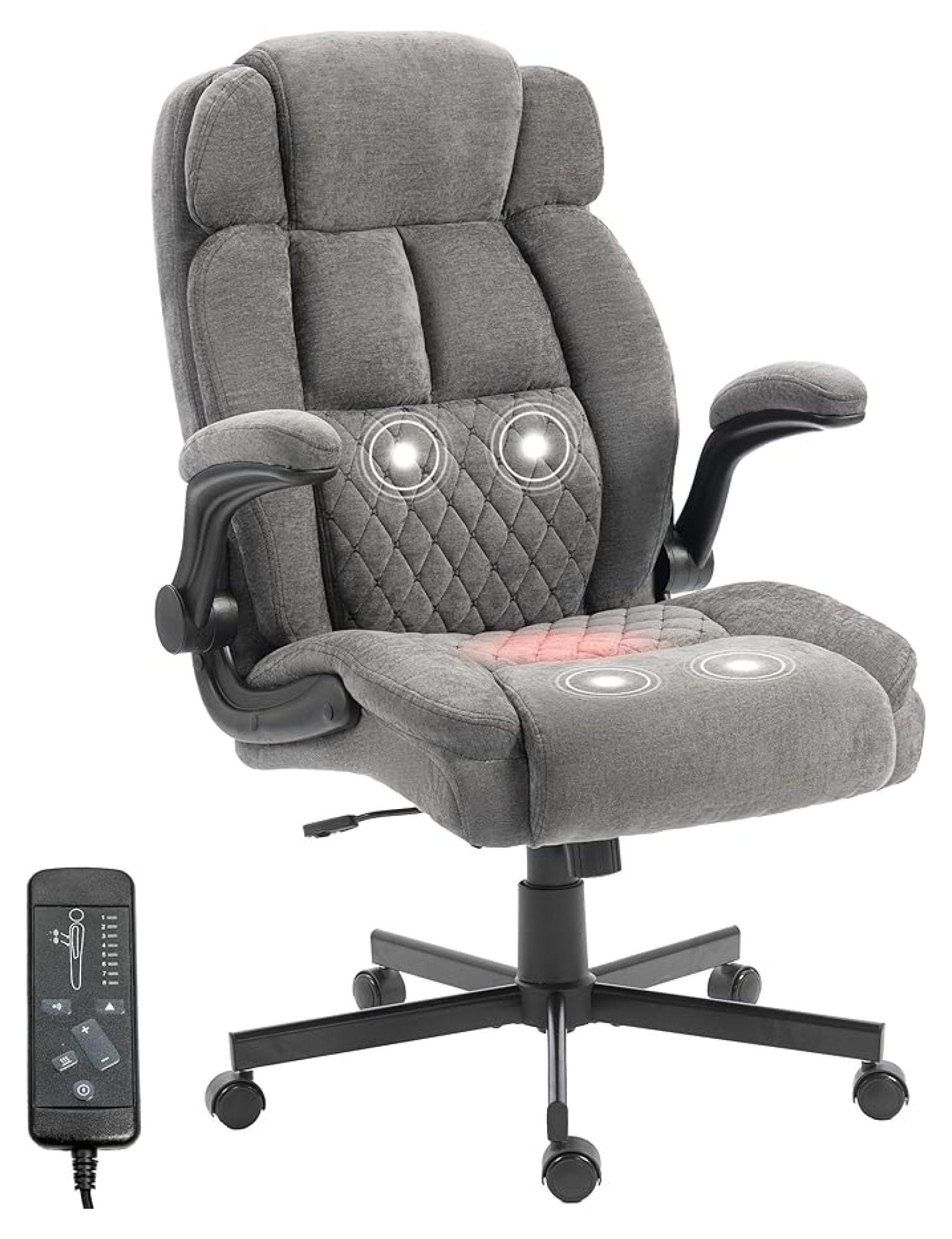 Massage Office Chair, 500LBS Ergonomic Rocking Executive Desk Chairs ...