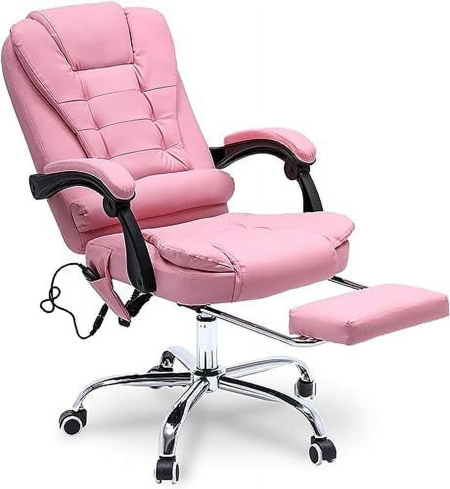 Massage Office Chair, Ergonomic Executive Computer Chair /Foot Rest, PU ...
