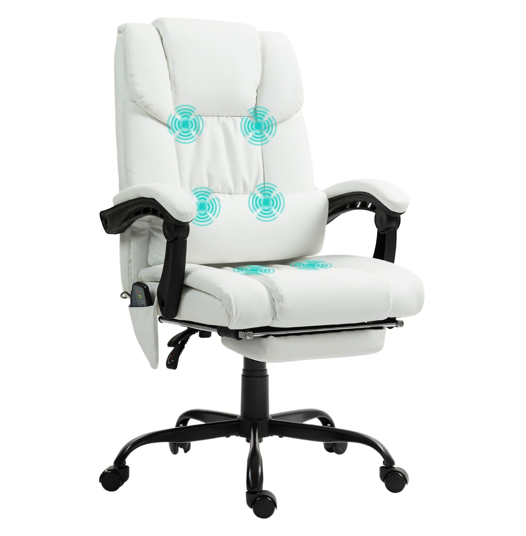 Massage Office Chair with Vibrating Points, High Back Reclining ...