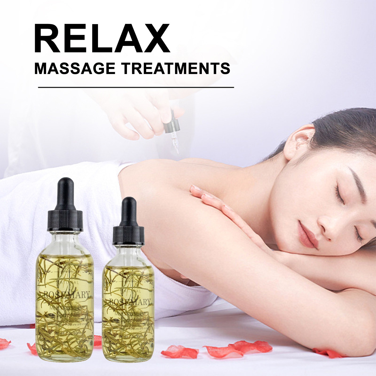 Massage Oil For Face And Hair | Plant-Based Nourishing Hydrating ...