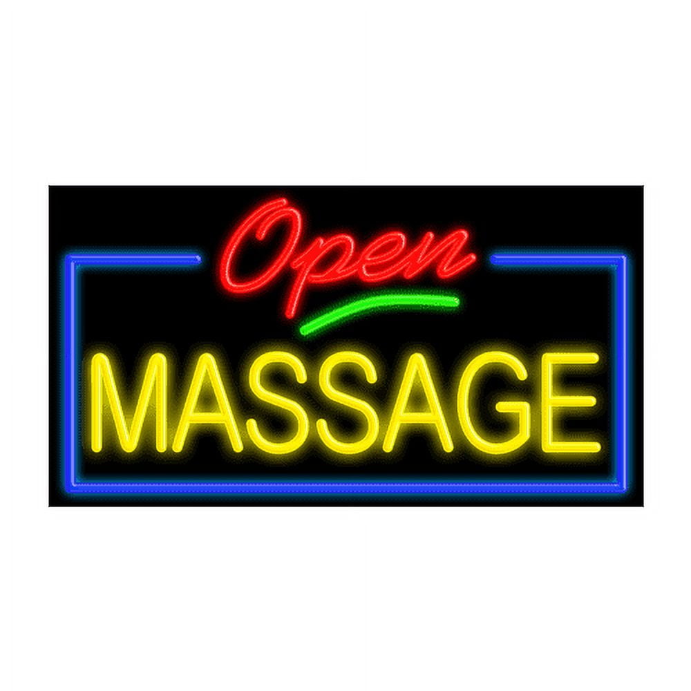 Massage Open-Glass Neon Sign Made in USA - Walmart.com