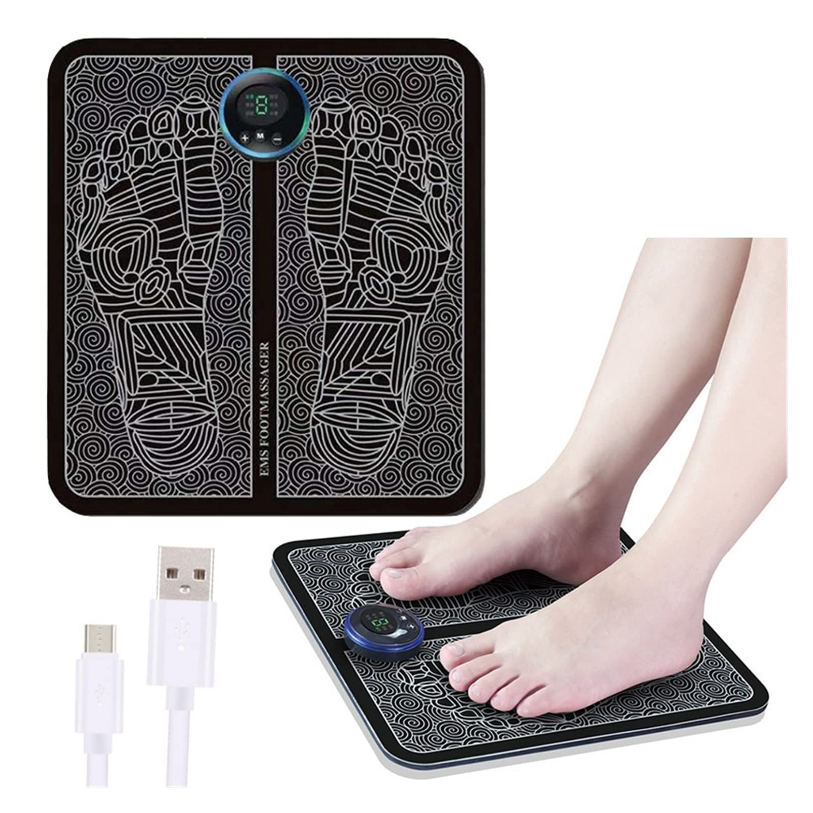 Massage Pad Feet Muscle Stimulator Massage Mat Electric Vibrating EMS ...
