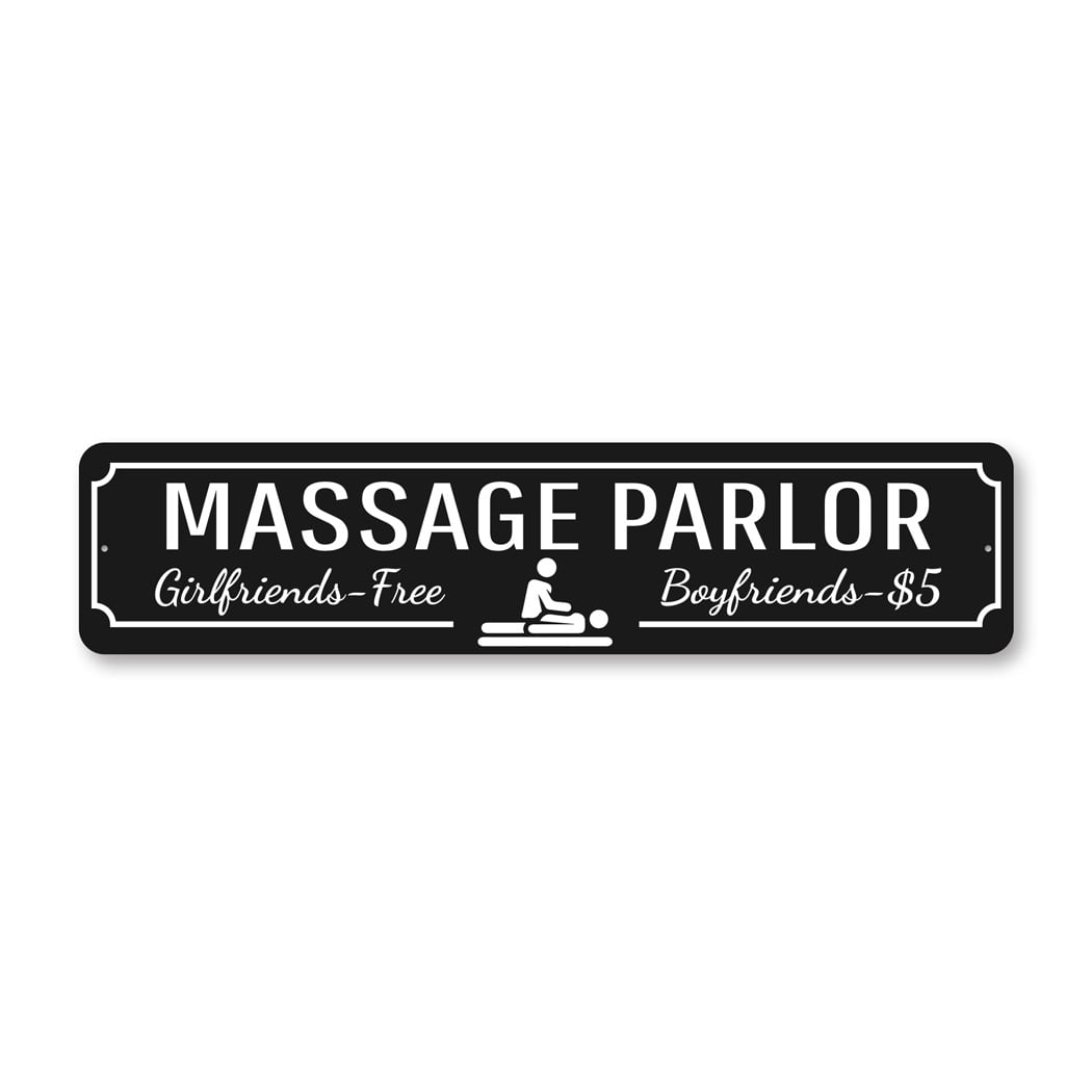 Massage Parlor Aluminum Metal Decor Sign - 4x18 inches - Walmart.com