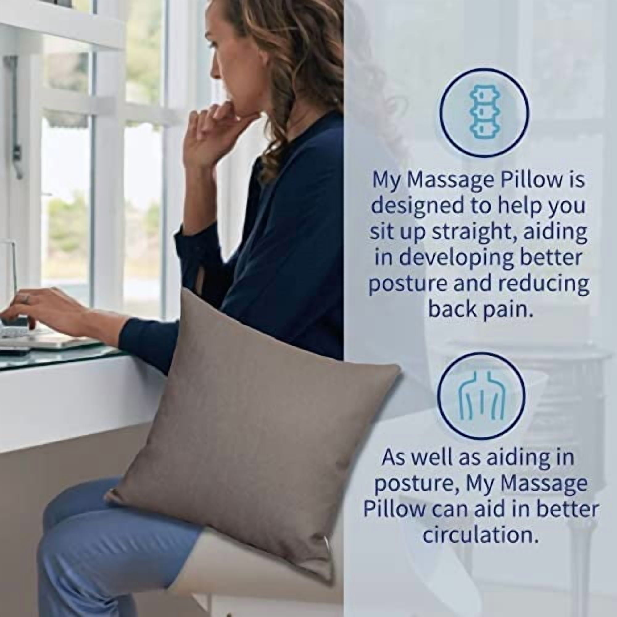 My Massage Pillow- Pressure Activated Massage, Vibrating Massage Pillow ...