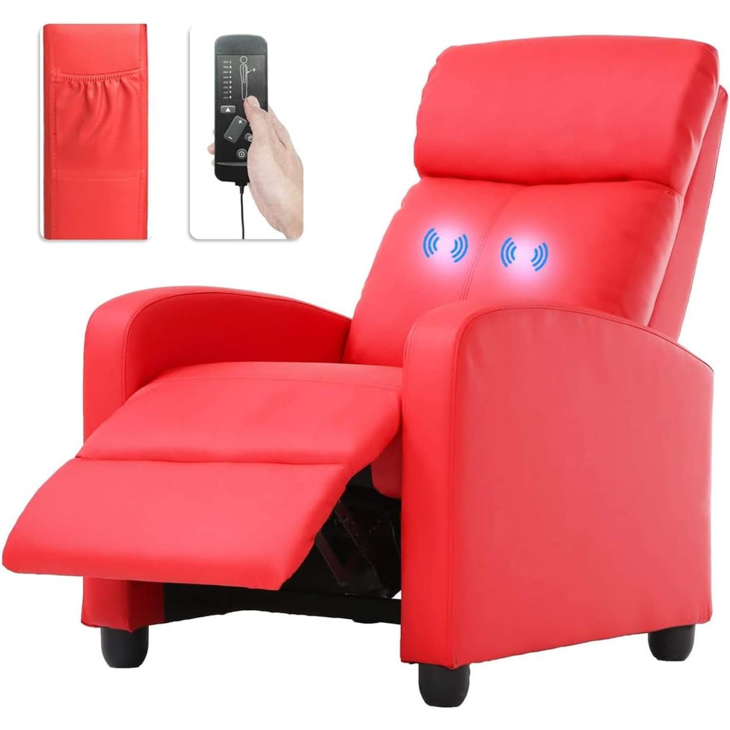 Massage Recliner Lazy Boy Recliner With Pu Leather Padded Seat 3257