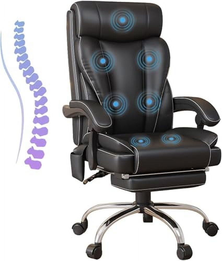 Massage Reclining Office Chair with 7 Points Vibration, Home Office ...